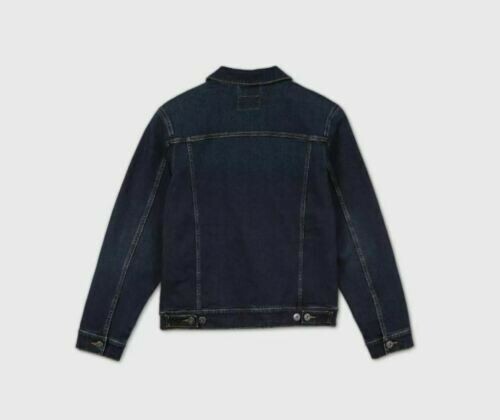 Men's Denim Trucker Jacket - Goodfellow & Co Dark Blue Wash Size XL NEW ...