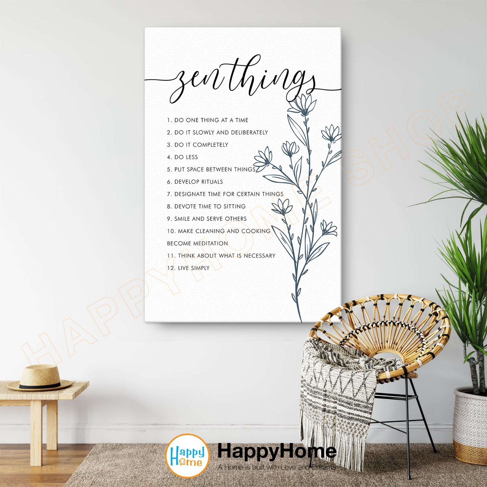 Zen Things Wall Art Motivational Quotes Meditation Print Art Wall Decor ...