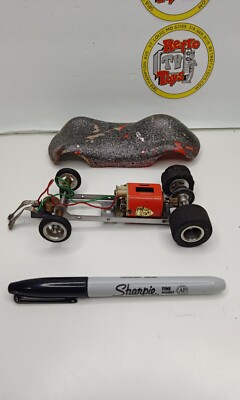 1/24 Cox Iso slot car chassis with Classic motor for parts or ...