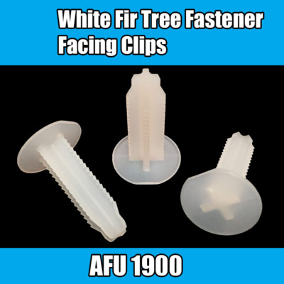10x Clips White Fir Tree Fastener Facing Clips | eBay UK