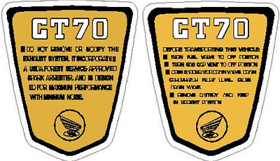 CT70 K2 1973 CT-70 frame side decals, graphics | eBay