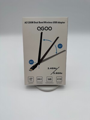 NEW! QGOO AC1200M Wireless Dual-Band USB Adapter - Black | eBay