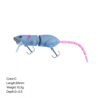 5 Pack Top Water Rat (Natural) Spro KO Wakebait Bass Lunker Lure. US ...