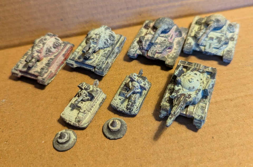 Battletech Ral Partha OOP Unseen Miniatures / 2 Lance Lot w/ Bases ...