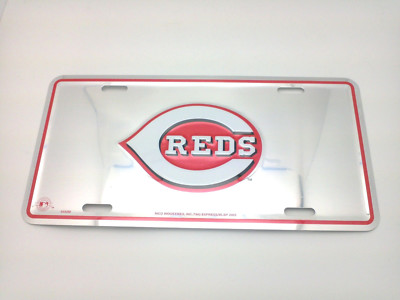 Cincinnati Reds Mirrored Metal--Car License Plate | eBay