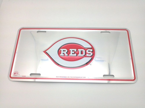 Cincinnati Reds Mirrored Metal--Car License Plate | eBay
