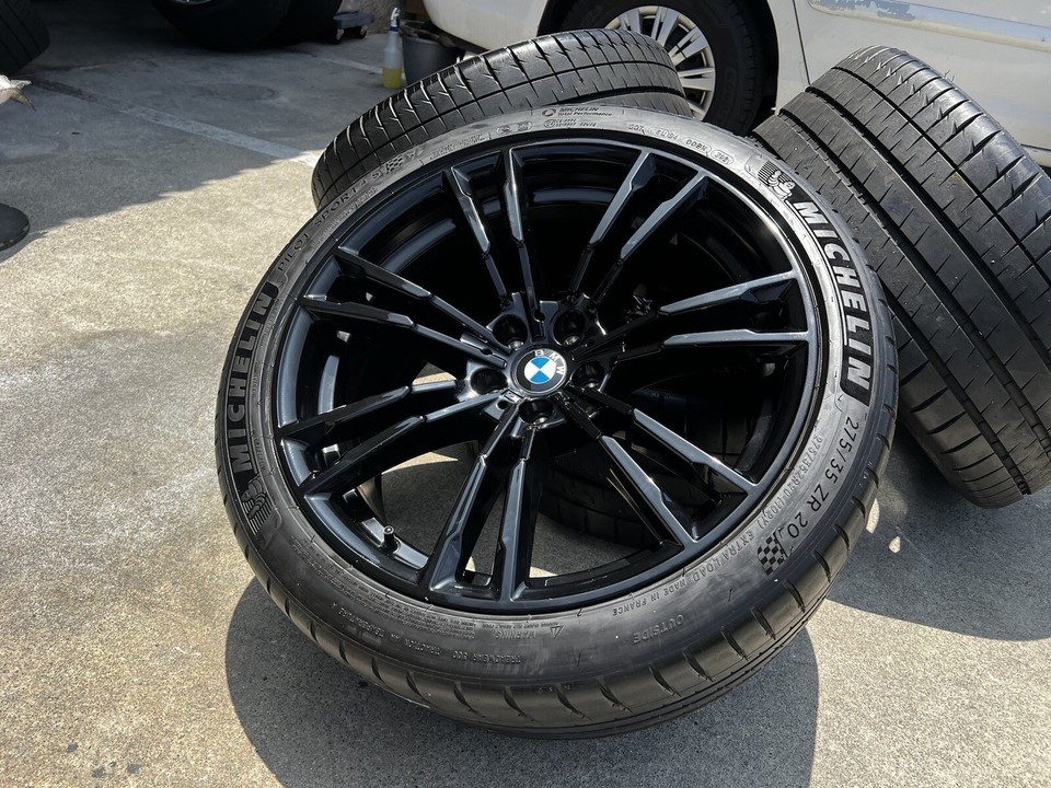 BMW M5 COMPETITION WHEELS RIMS TIRES OEM STOCK BLACK M 2022 FACTORY F90 ...