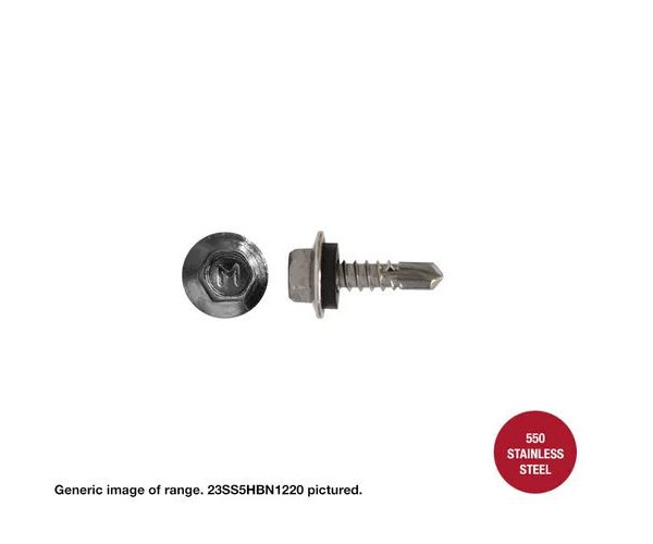 Self Drilling HWF Screw + NEO Washer 510 Stainless Steel 10g x 25mm ...