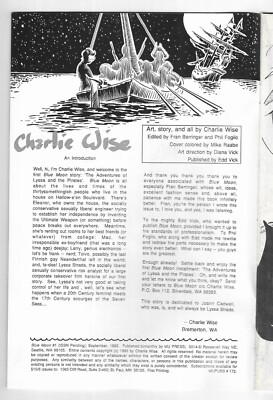 BLUE MOON #1 MU PRESS COMIC BOOK AUTOGRAPHED / SIGNED by Charlie Wise ...