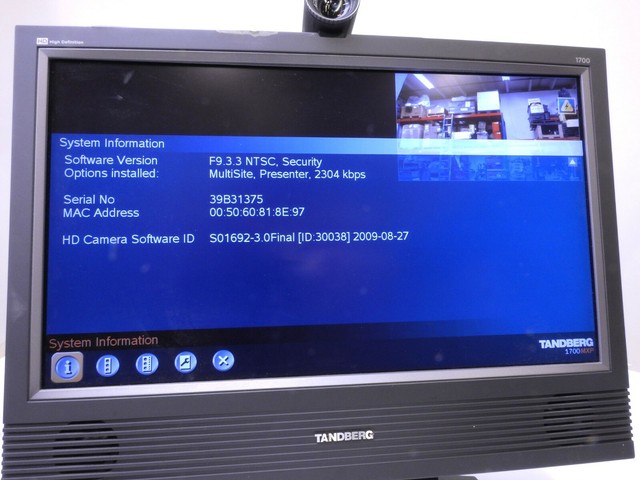 Tandberg 1700 MXP Centric 20" LCD HD Cisco Telepresence Video ...