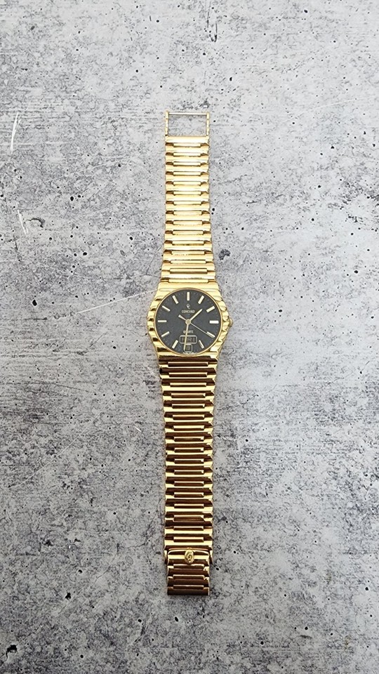 Men's Concord 18KT Yellow Gold Day Date Quartz Wrist Watch 50.58.218 ...