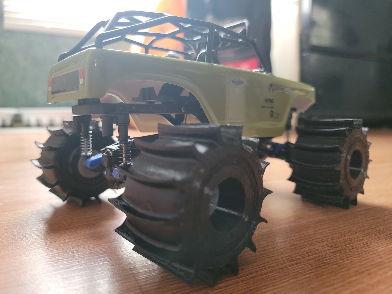 6PCS Sand Rail Paddle Tire Wheels Rims 1/24 Axial SCX24 Deadbolt C10 ...