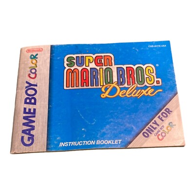 Super Mario Bros. Deluxe Nintendo Game Boy Color Manual Only ...