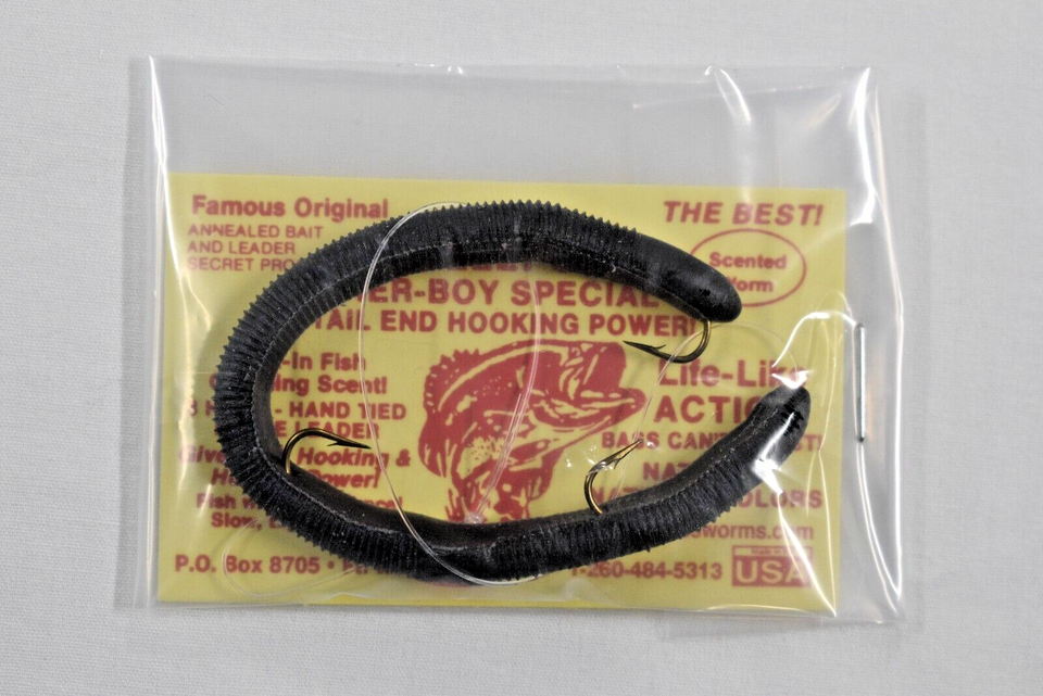 Kelly's® Bass Worms Pier Boy Special® Black Berry Black 12PK Bass ...