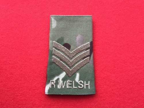 SALES ITEM Quality MTP Royal Welsh Regiment Sergeant Combat Rank Slide ...