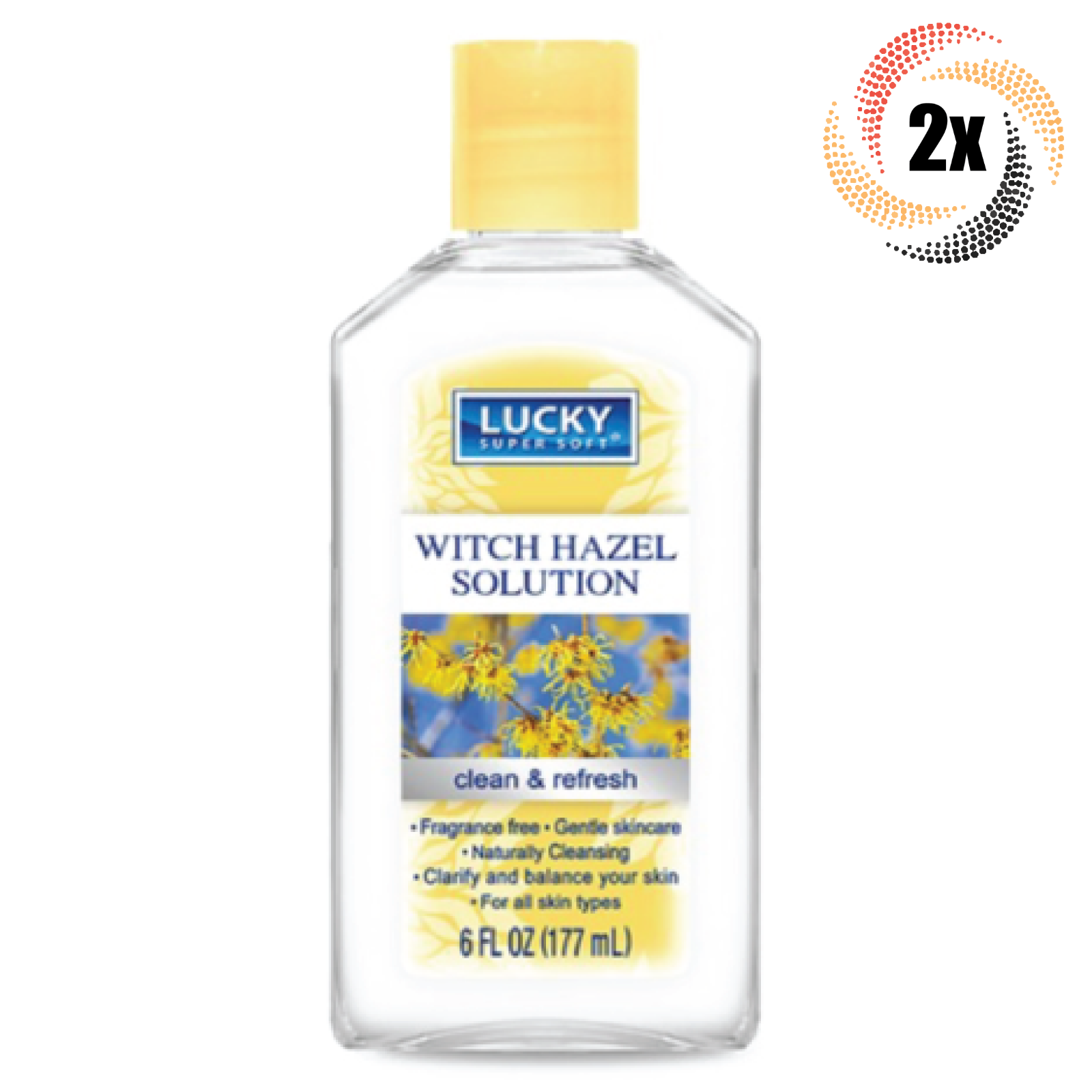2x Bottles Lucky Witch Hazel Solution | Clean & Refresh | 6oz | Fast ...