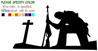 Soldier at the Cross Vinyl Decal Sticker Car Window Bumper Wall Laptop ...