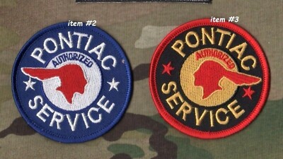 GENERAL MOTORS PONTIAC MUSCLE CAR iron-on 2-PATCH SET: PONTIAC SERVICE ...