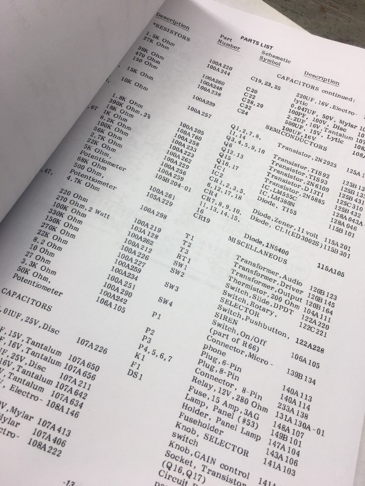 Federal Signal PA20 Interceptor Electronic Siren User Manual Series B ...