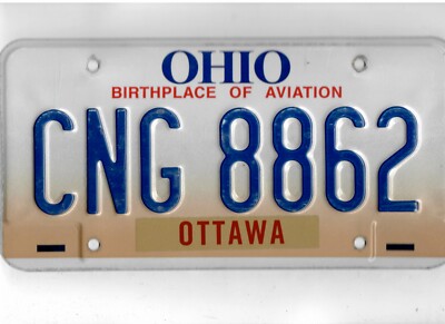 OHIO passenger license plate "CNG 8862" ***OTTAWA*** | eBay