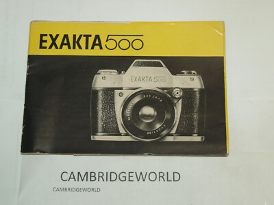 EXAKTA 500 CAMERA INSTRUCTION MANUAL GUIDE USERS BOOK NEW GENUINE ...