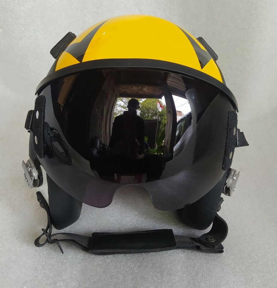 JOLLY ROGER SQUADRON"GHOST"HGU-55FLIGHT PILOT HELMET WITH LEATHER EDGE ...