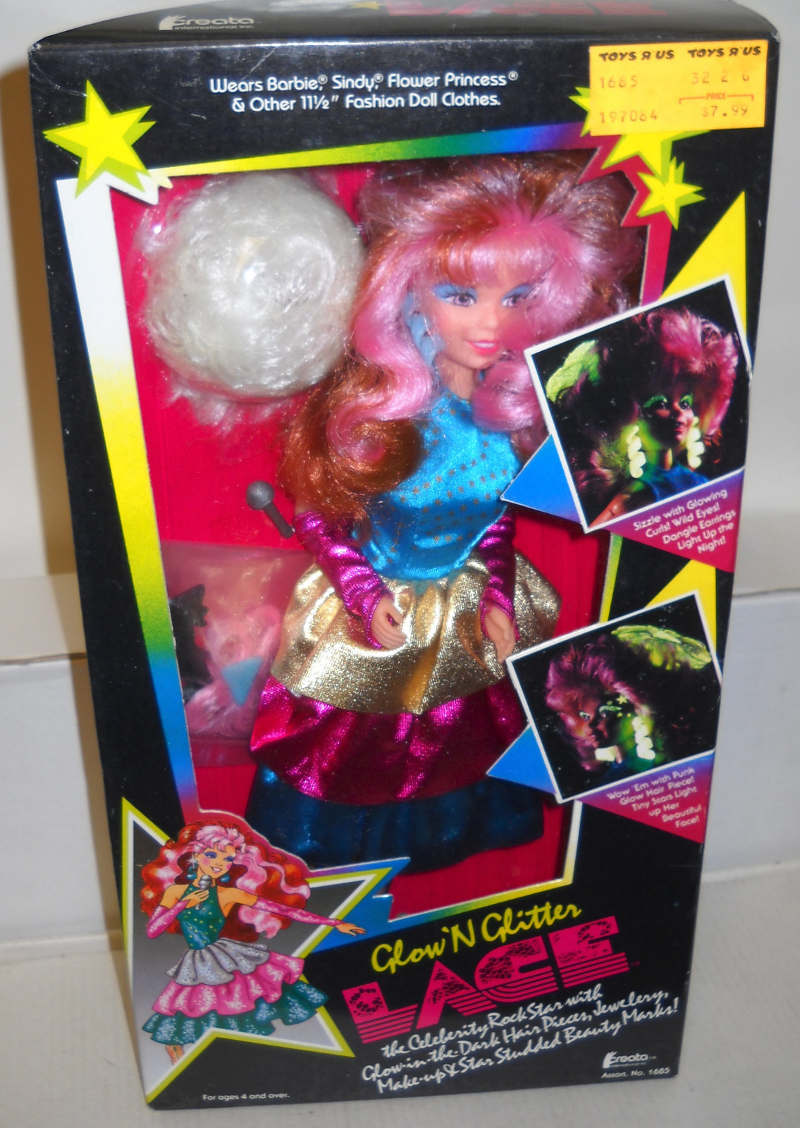 #3247 RARE NRFB Vintage Creata LACE Celebrity Rock Star Set of 4 ...