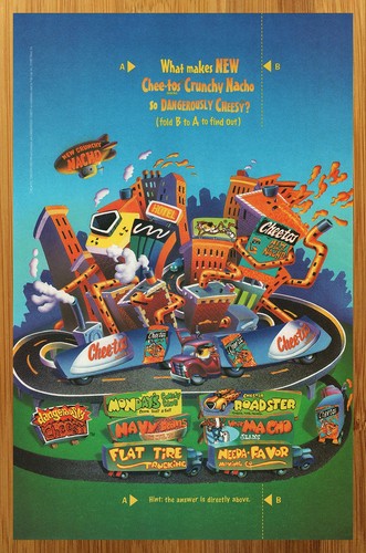 1997 Cheetos Crunchy Nacho Vintage Print Ad/Poster Chester Snack Food ...