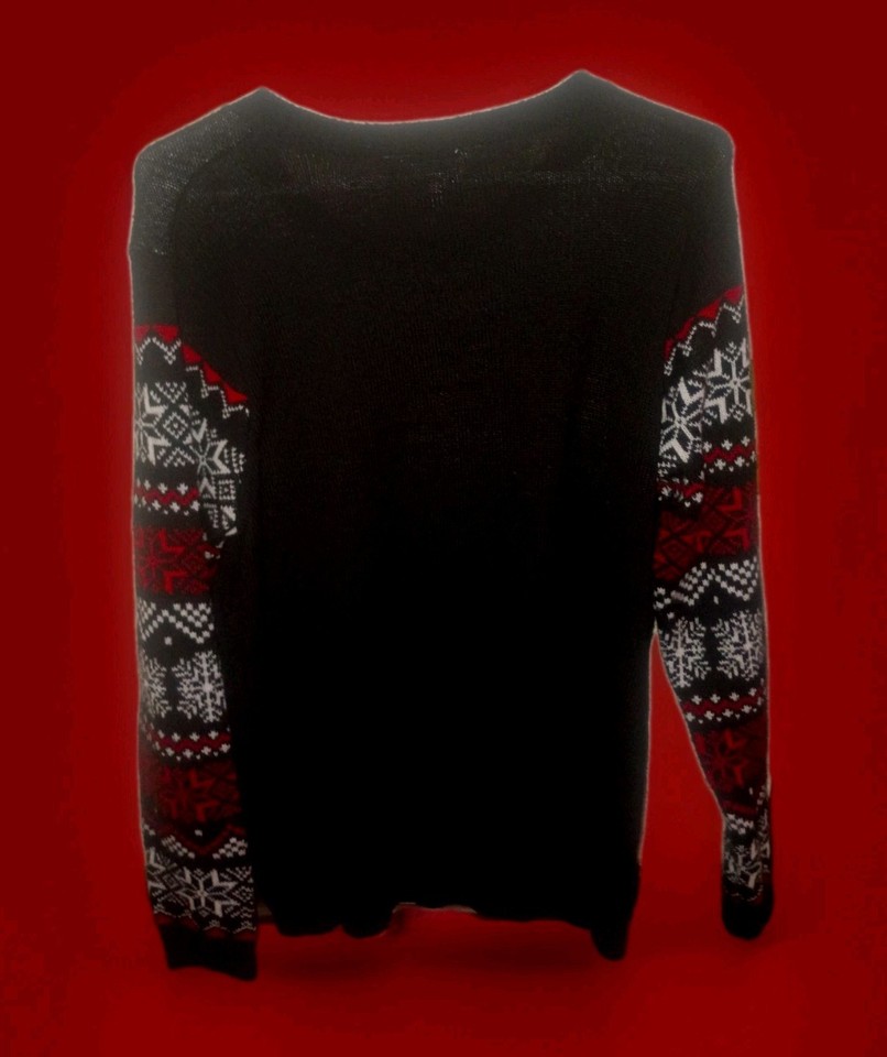 Grumpy Cat Merry Whatever Christmas Sweater Women's 3XL Holiday Snowflakes | eBay