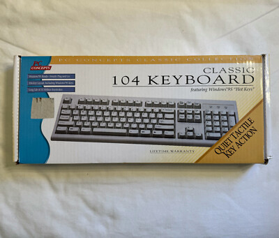 PC CONCEPTS Classic 104 Computer Keyboard featuring Windows95 "Hot Keys ...