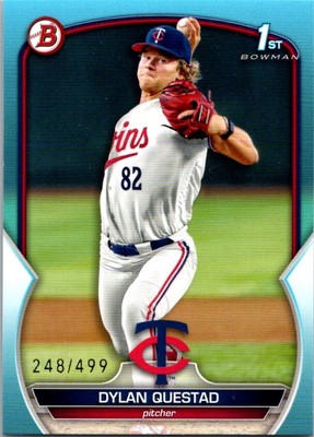 Dylan Questad 2023 1st Bowman Draft Baseball #BD-25 Sky Blue Border ...