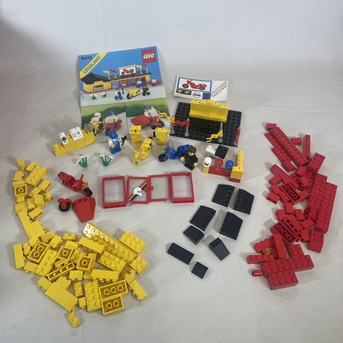 VTG 1984 LEGO #6373 Motorcycle Shop-INCOMPLETE-No Box/baseplate-All ...