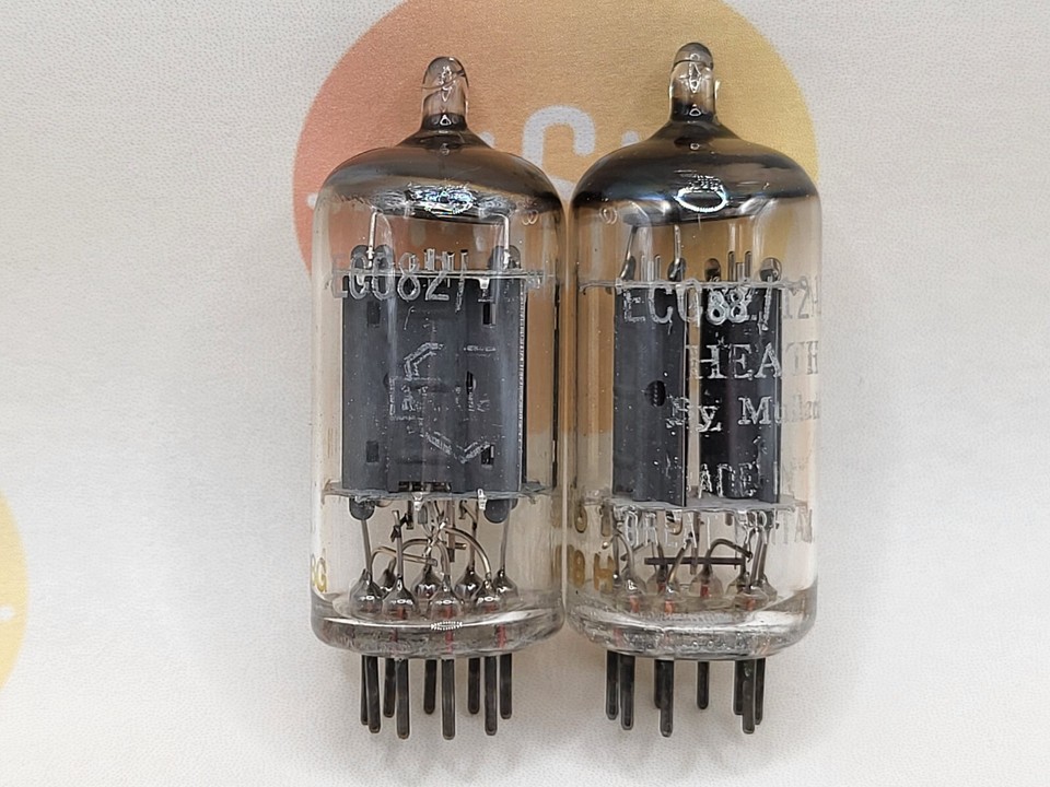 Mullard ECC82 12AU7 Long Plates Square[] Getter Matched Pair ...