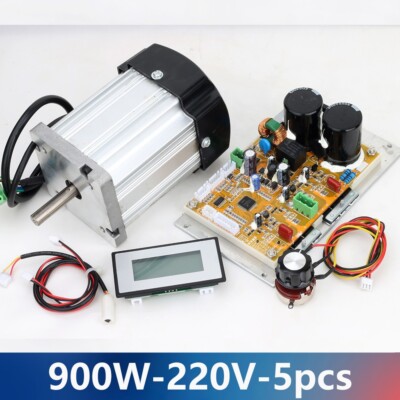 900W 220V Brushless DC Motor&Power Drive Control Board Kit C for Lathe ...
