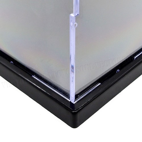 UK Perspex Acrylic Display Case 31cm H Box Plastic Base Dustproof ...