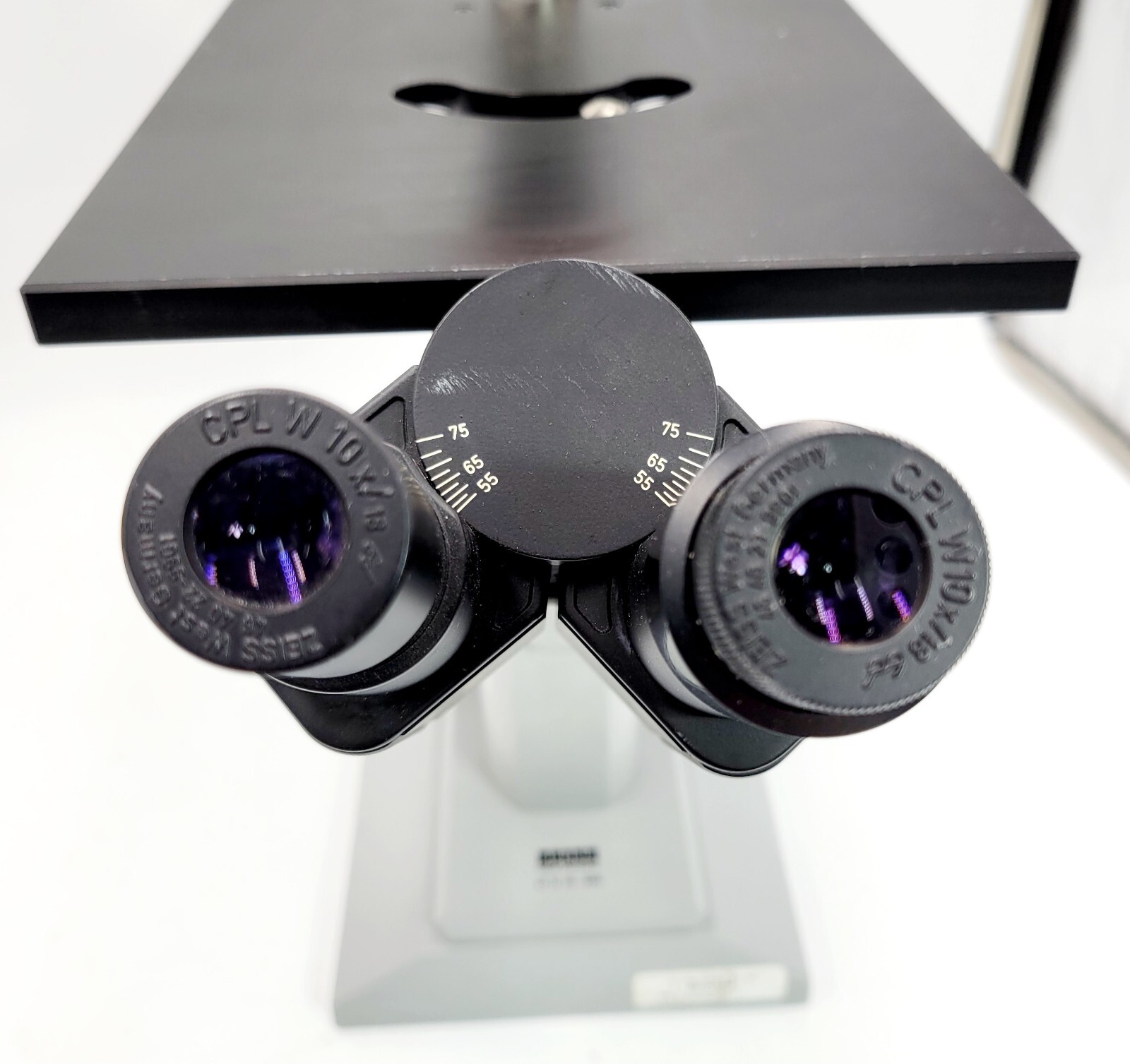 Zeiss ID 02 ID02 Invertoscope Inverted Microscope+3 Objectives 2.5X 10X ...