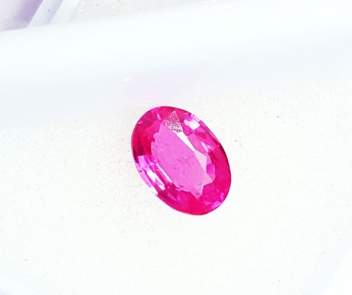 Natural Pink Sapphire Certified Oval Shape Loose Gemstone 1.35 Ct With ...