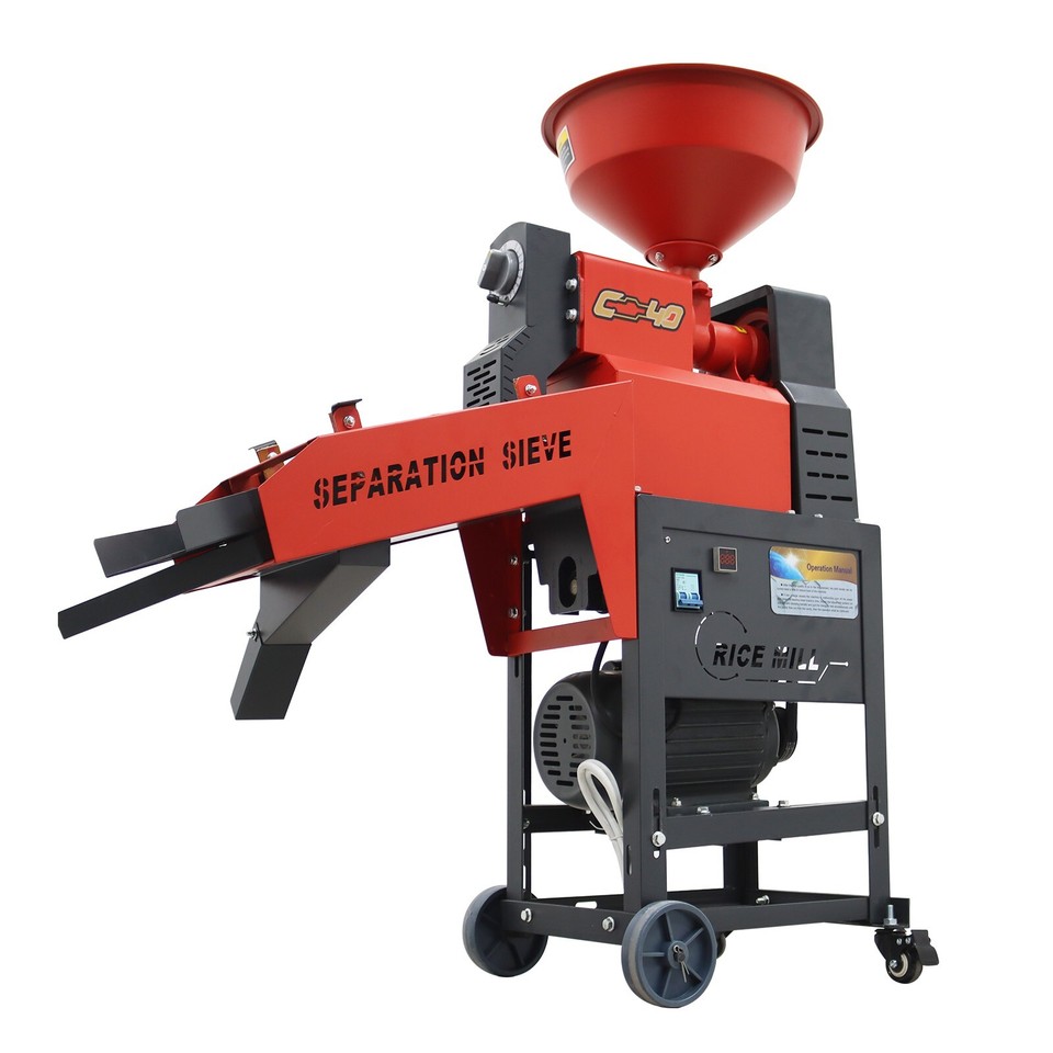 Farm Rice Milling Machine Millet Peeling Machine 220V with Wheels 130 ...