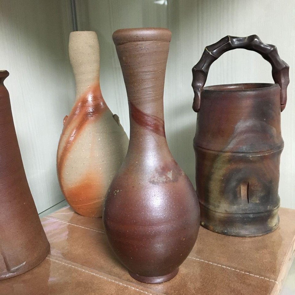 Bizen Ware Vase, Single Flower 4-Piece Set C | eBay