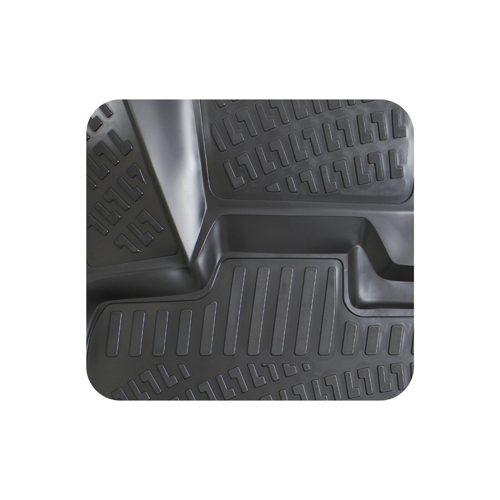 Custom Molded Rubber Floor Mat Fits For Renault Kangoo 1997-2007 Black ...