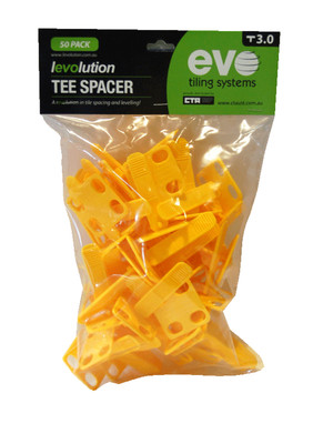 Levolution Tee Spacer - 3mm - 50 Pack - Tile Spacer - tilers tiling ...