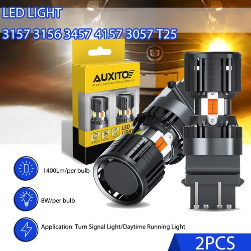 AUXITO 3157 3457A Dual Color White Amber Switchback LED Turn Light ...