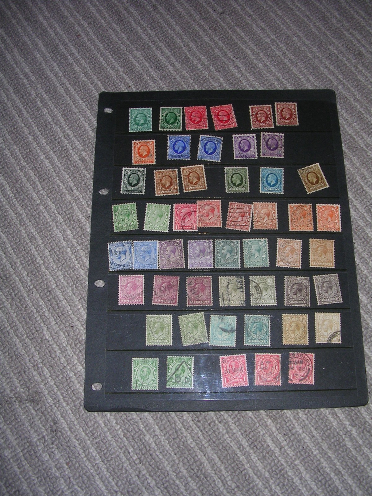 G B Stamps George Vth Page of colour shades. 1/2d to 1/= | eBay UK
