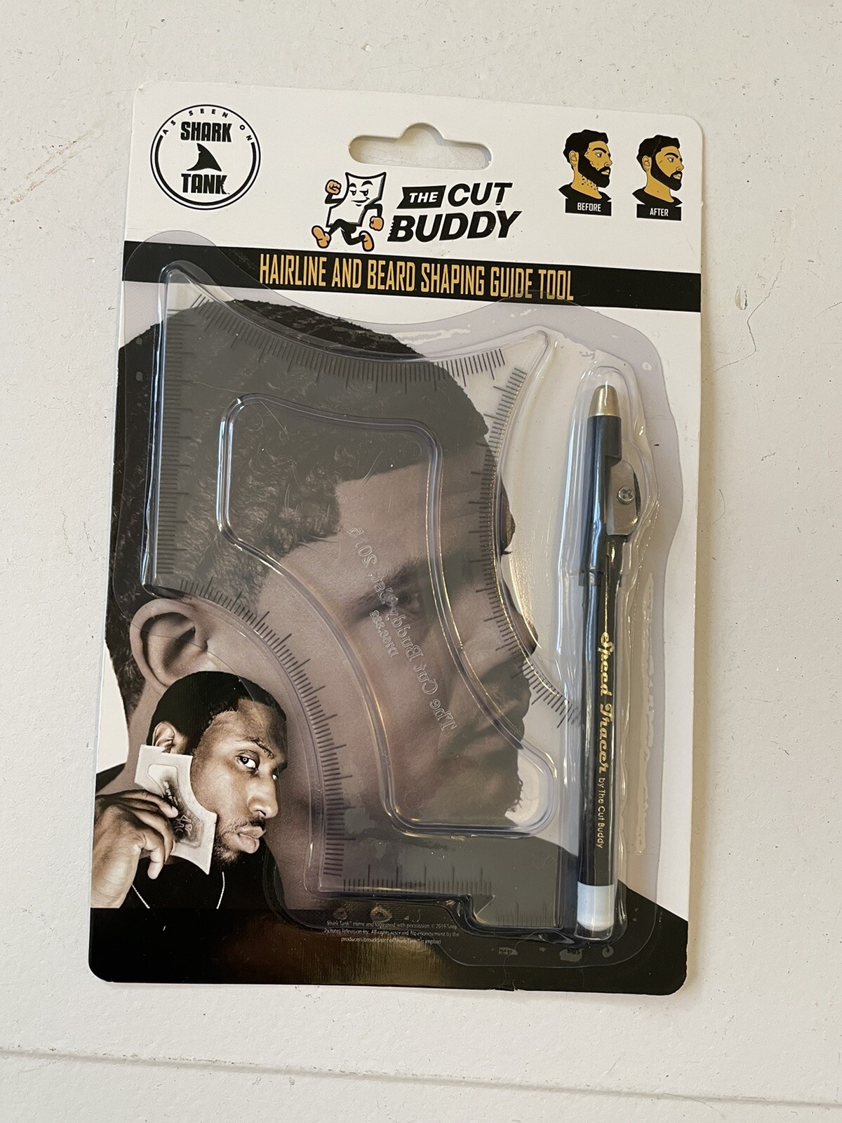 The Cut Buddy HAIRLINE & BEARD SHAPING GUIDE TOOL Tracer Pencil Haircut Template 869433000205| eBay