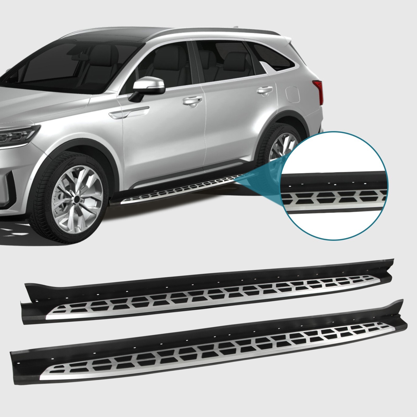 Para 2021 2022 2023 2024 Kia Sorento Estribos barras nerf escalone ...