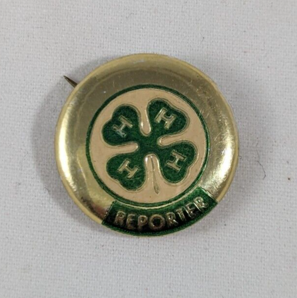 Lapel / Hat PIN: 4-H Vintage REPORTER PIN Journalist Writer Editor ...