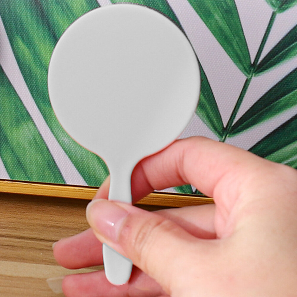 Cute DIY Travel Portable Hand Mirror With Handle Handheld Makeup Round ...
