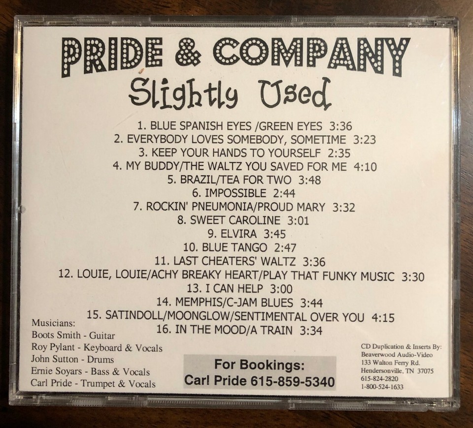 CD -- Pride & Company "Slightly Used" | eBay