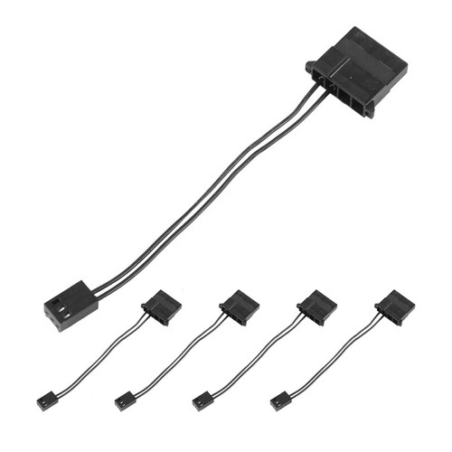 5Pcs IDE to 3 Pin Fan Cable Molex D Plug to 3 Pin Connector Computer ...