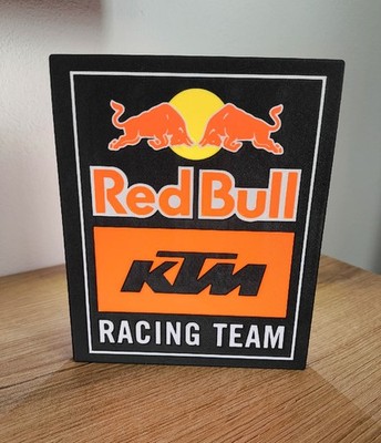 Red Bull KTM Factory Racing LED Light Box Sign Motocross Garage Decor ...